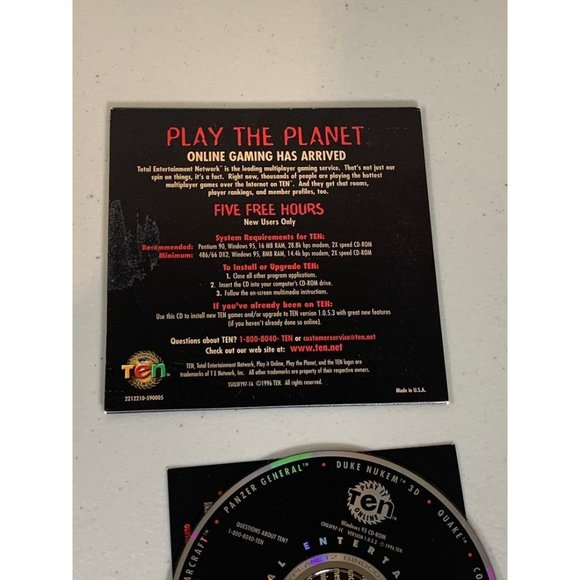 TEN | Video Games & Consoles | Rare Vintage Play It Ten Online Pc Game ...